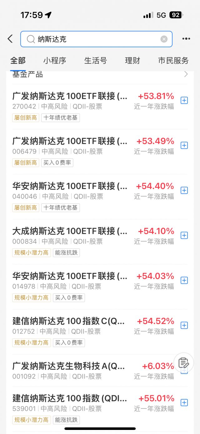 买a股不如支付宝买纳斯达克etf 178