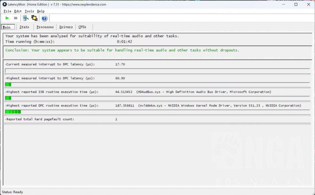 解决Windows调度与nvidia驱动导致DPC延迟带来的鼠标卡顿、爆音、键盘延迟等问题 NGA玩家社区