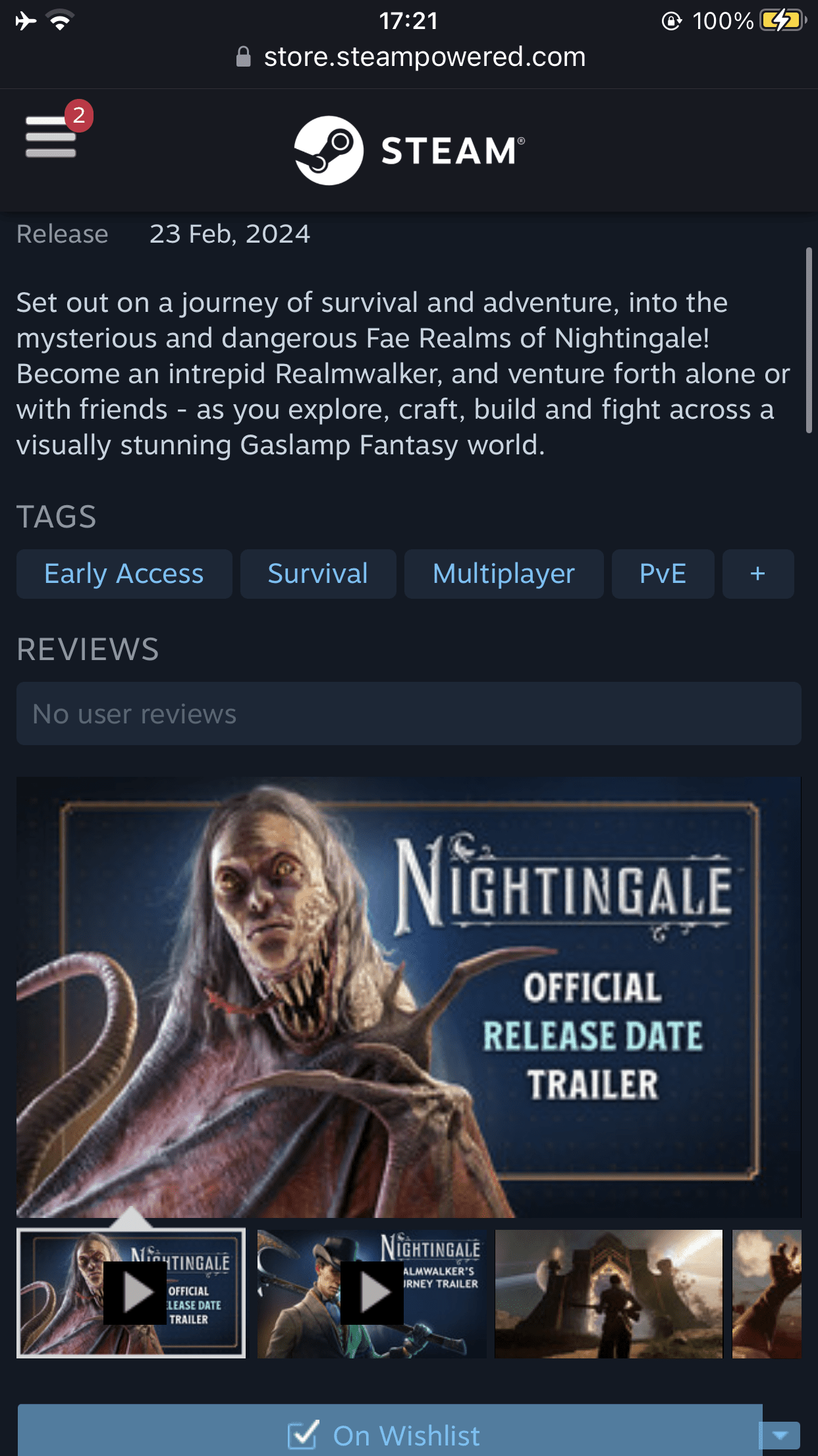 [愿望单抽奖]《夜莺传说》2月底即将上线EA！添加心愿单赢STEAM充值卡！ 178