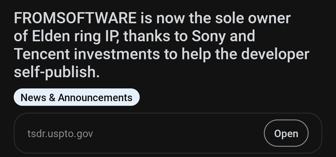 FS独享法环IP拥有权——索尼和腾讯投资帮助FS自主发行 NGA玩家社区