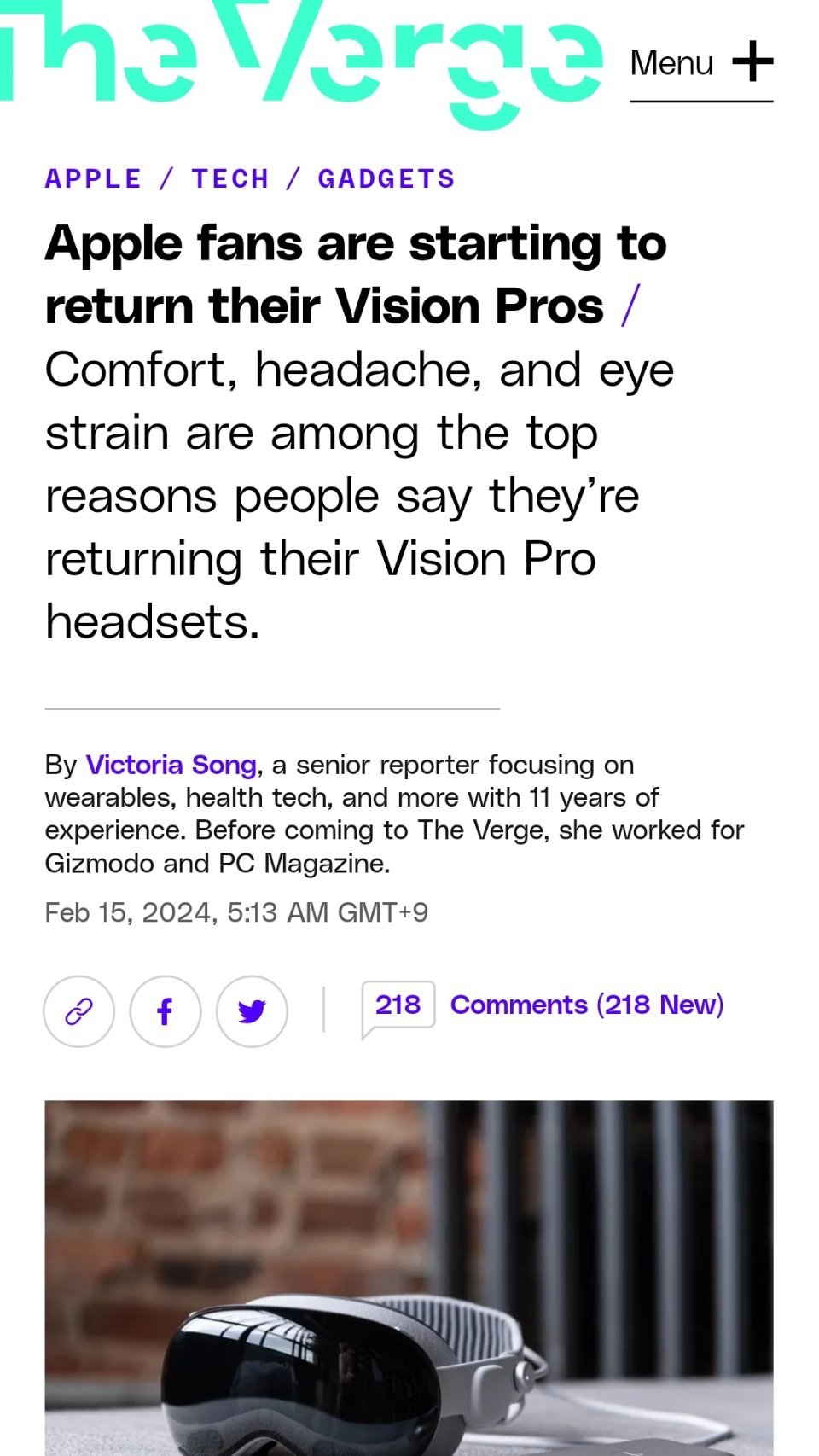Verge：果粉开始退还他们的Vision Pro NGA玩家社区