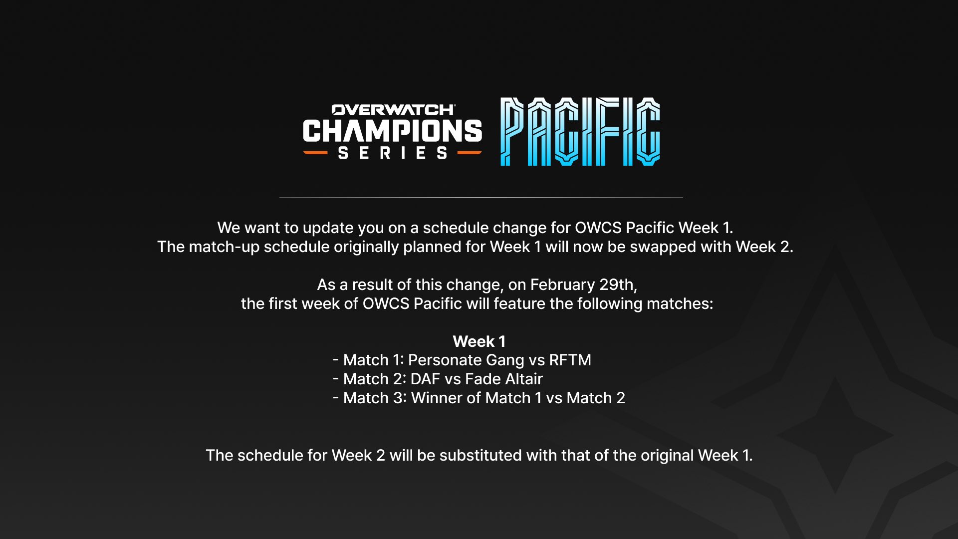 [新闻]OWCS太平洋賽程調整 NGA玩家社区