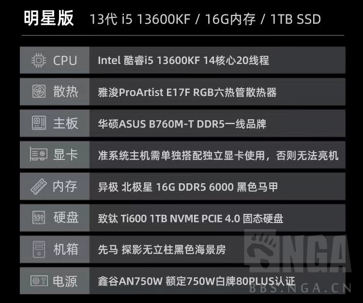3600+B450+2070s升级+一台办公电脑，预算3000，主打听劝 NGA玩家社区