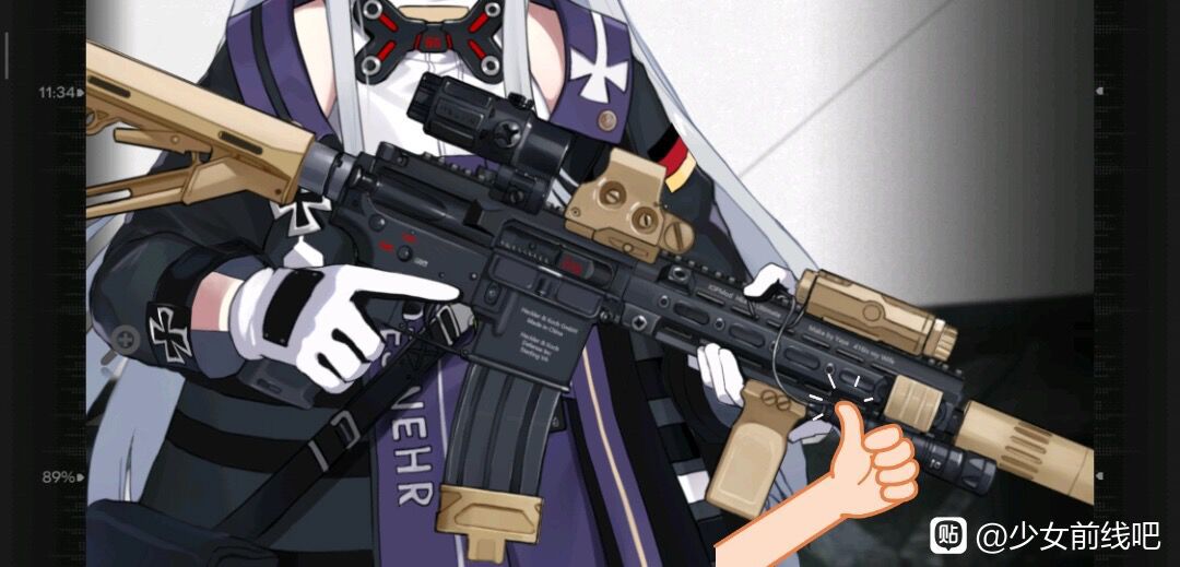 [老瓜新吃]少前416的枪身上“416我老婆”铭文在一次更新后被改掉了 NGA玩家社区