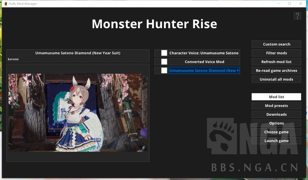 [提问] 请问各位大佬rise的fluffy打了mod但游戏中不显示要怎么解决？ NGA玩家社区