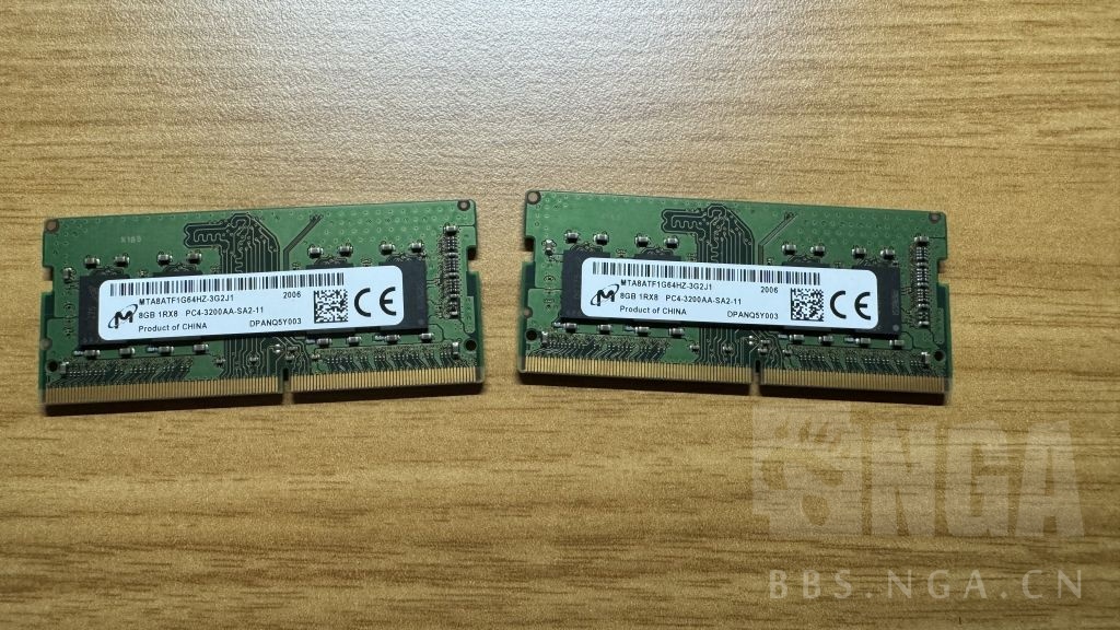 出镁光笔记本内存条 DDR4 3200HZ 8GB*2 150包邮 走闲鱼 NGA玩家社区