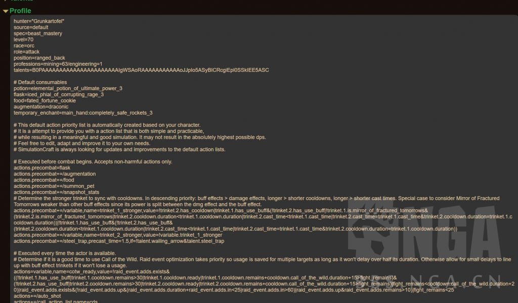用SIMC模拟出了自己的装备和手法，该怎么导入到hekili插件里？ NGA玩家社区