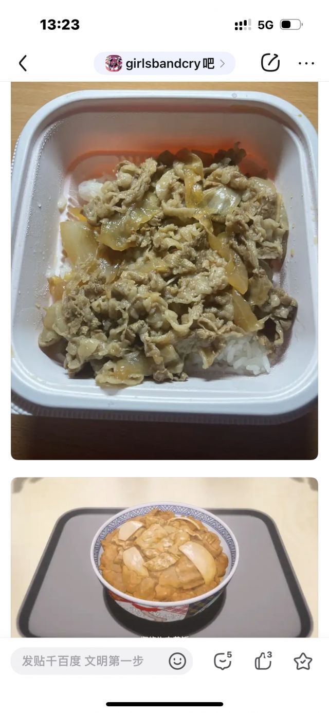 边吃饭变看gbc，发现和女主都吃吉野家 178