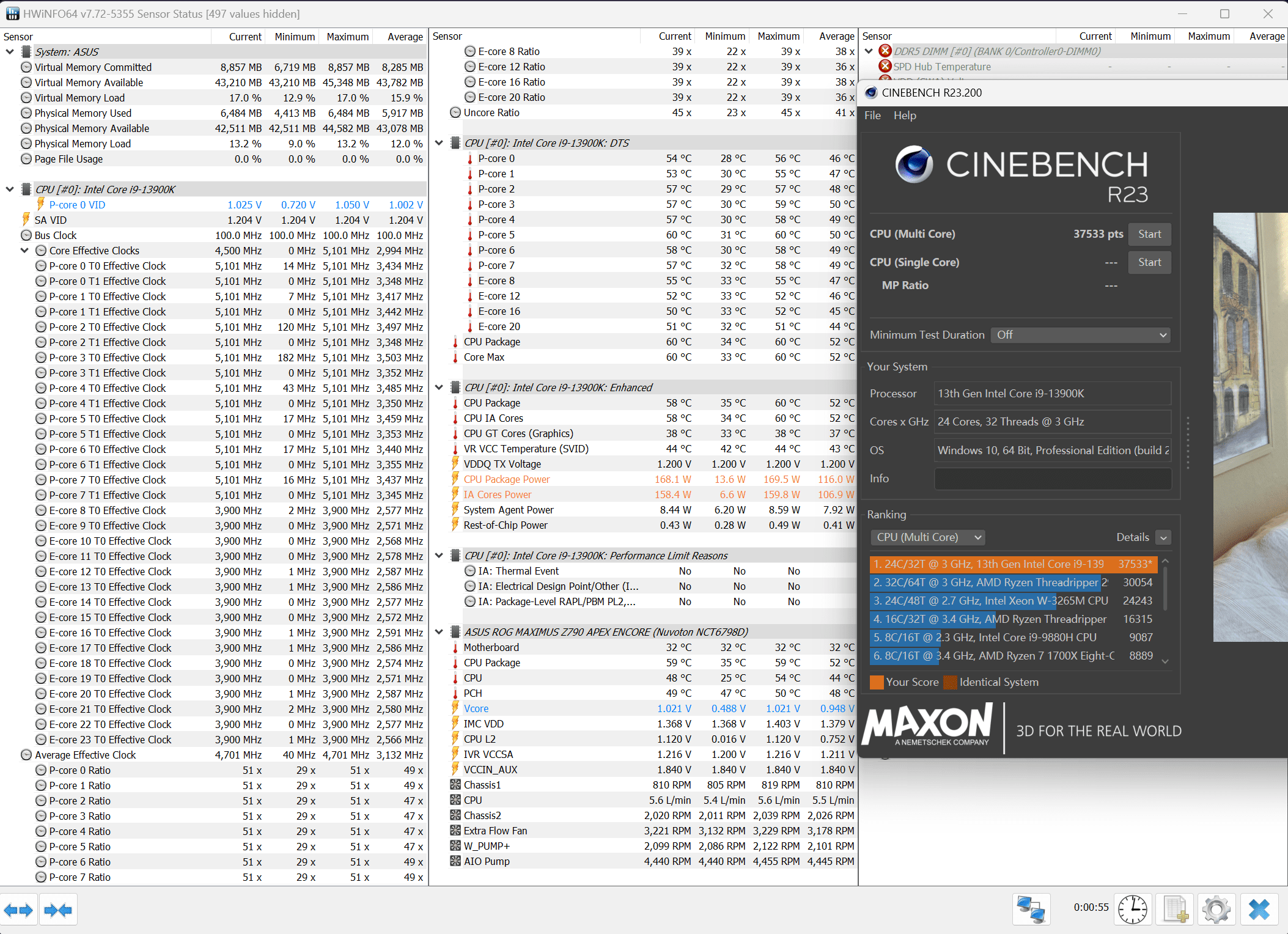 升级了电脑14900KF 买了2个，但是永远R32都跑不满4W分，难道是我不会用电脑吗？ NGA玩家社区