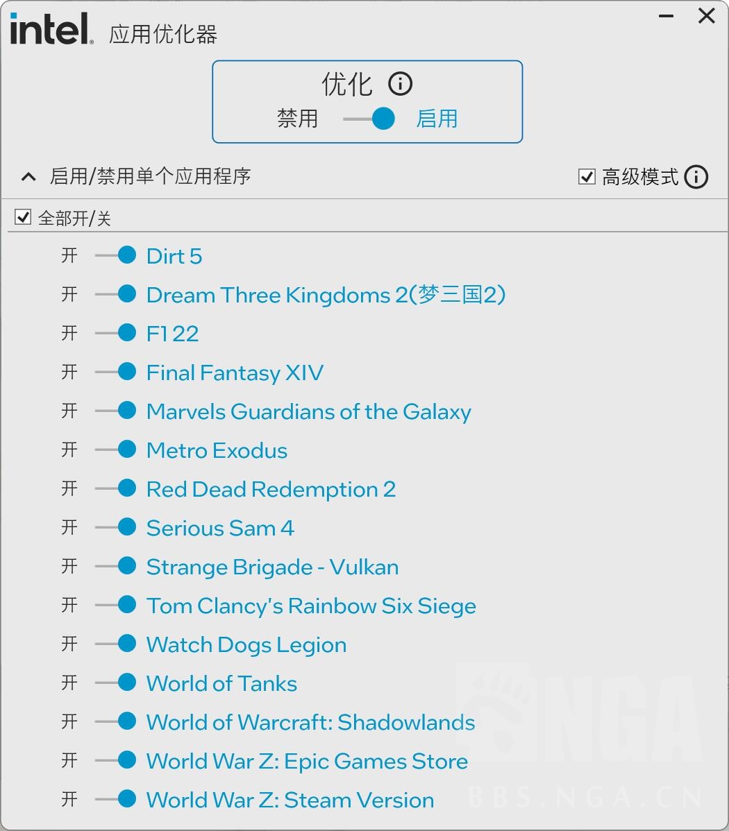 [氵一贴] 除了DLSS和FSR，Intel的APO也有针对FF14的优化 NGA玩家社区