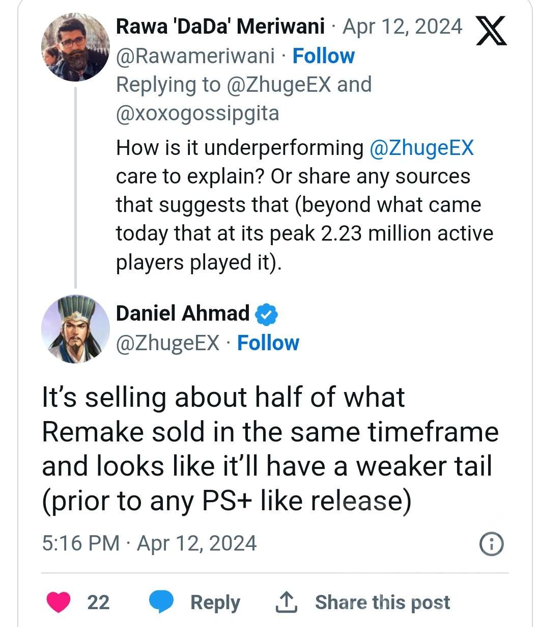 最终幻想7RB只有最终幻想7re同期的一半 NGA玩家社区