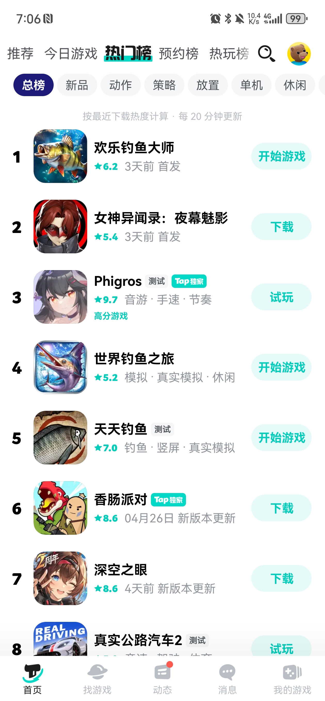 TapTap热门榜上好几个钓鱼游戏 NGA玩家社区