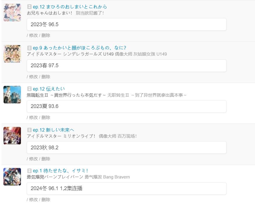 niconico好评率十年来的各季度最佳单集 NGA玩家社区
