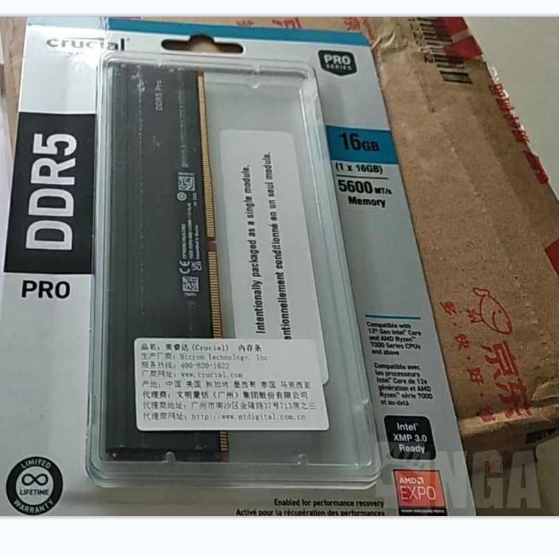[电脑硬件] Crucial英睿达美光16GB DDR5 5600台式机内存 售后全新没开封 305元 NGA玩家社区