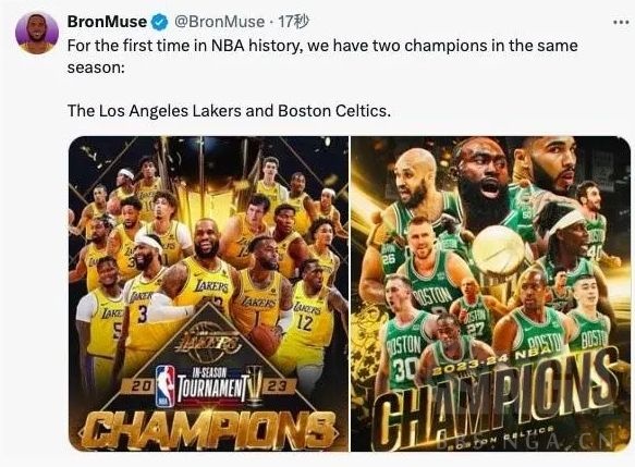 BronMuse：NBA历史首次一个赛季两个冠军！ NGA玩家社区