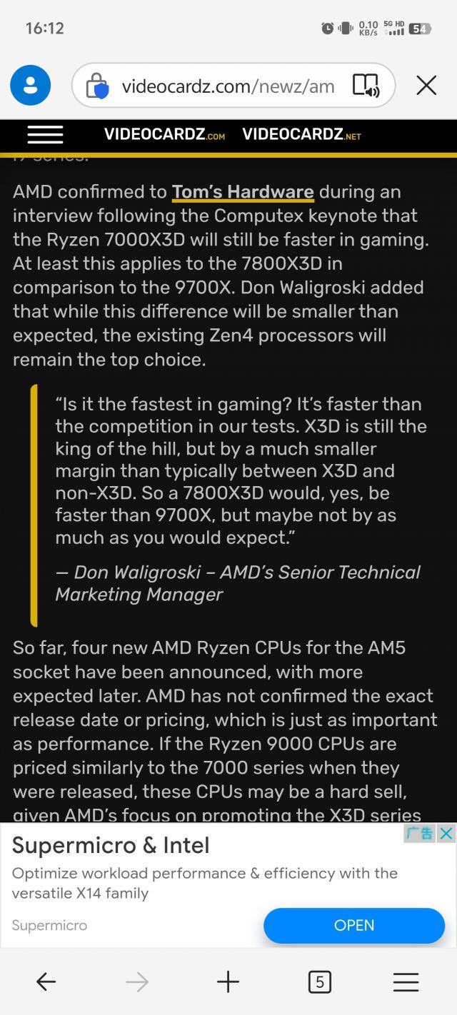 按AMD官方最新表态，ZEN5游戏性能提升估计不如ZEN3到ZEN4，有点拉 NGA玩家社区