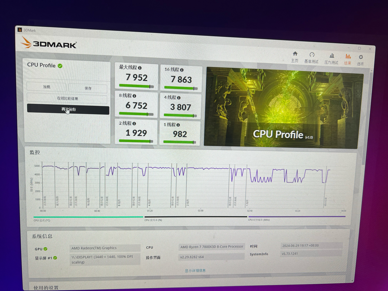 7800x3d负压相关 3dmark cpu测试好像还行 NGA玩家社区