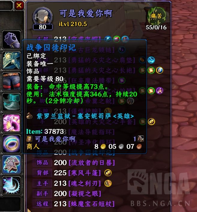 [搬运] TinyTooltip 其实用正式服的最新版本10.0.2就完美无错 NGA玩家社区