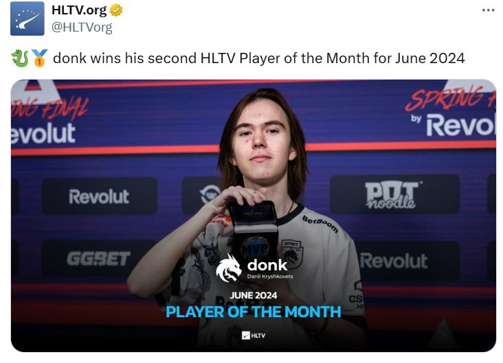 donk已被评选为HLTV六月最佳选手 NGA玩家社区