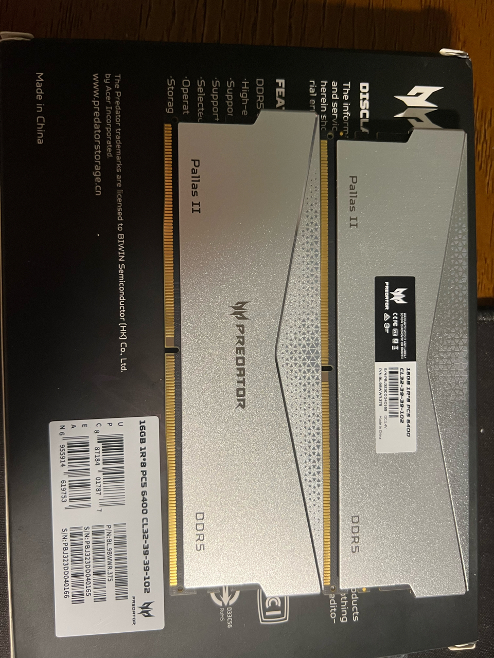 出两套ddr5内存金士顿和宏碁 NGA玩家社区