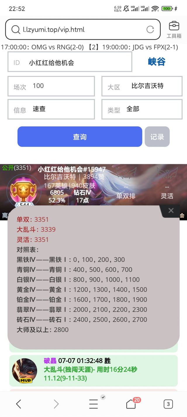 [大乱斗！]晒一下自己大乱斗的elo分 3450 NGA玩家社区