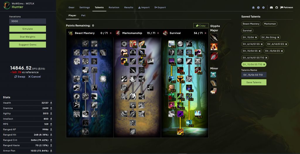 [WotLK-生存] [更新T9和T10测试结果] 抛砖引玉，如何打造“新手猎人”的最佳生存天赋：一个可行的解决方案 - 无钉刺生存流派详解 NGA玩家社区