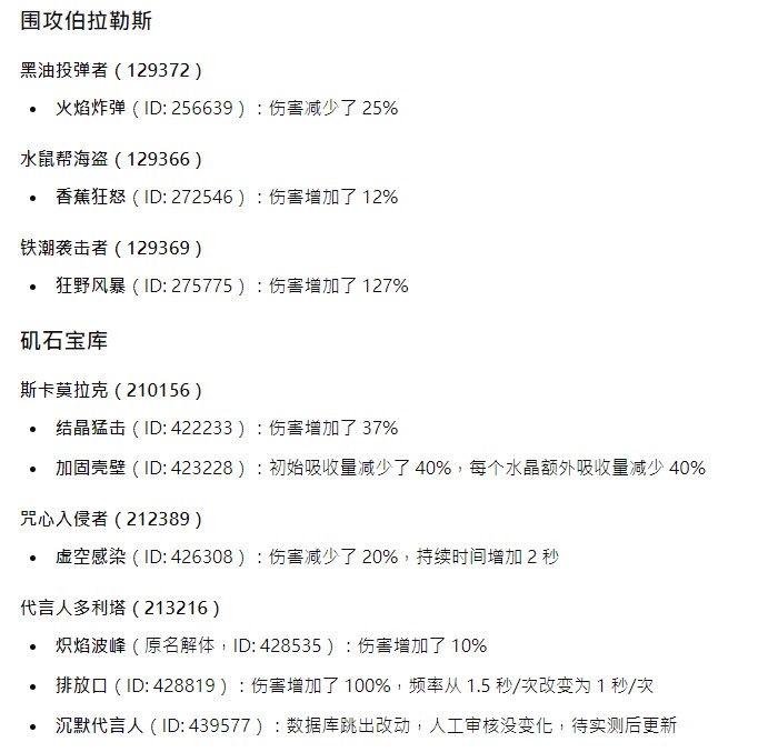 [11_0 BETA] Build 55780 7月25日 大秘境伤害改动 (数据挖掘) NGA玩家社区