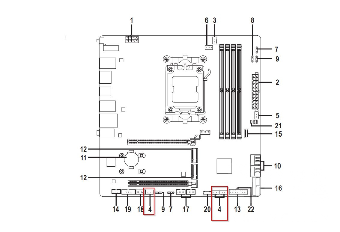请问联力216的前2后1的接线该接b650m小雕或集线器的哪里？ NGA玩家社区