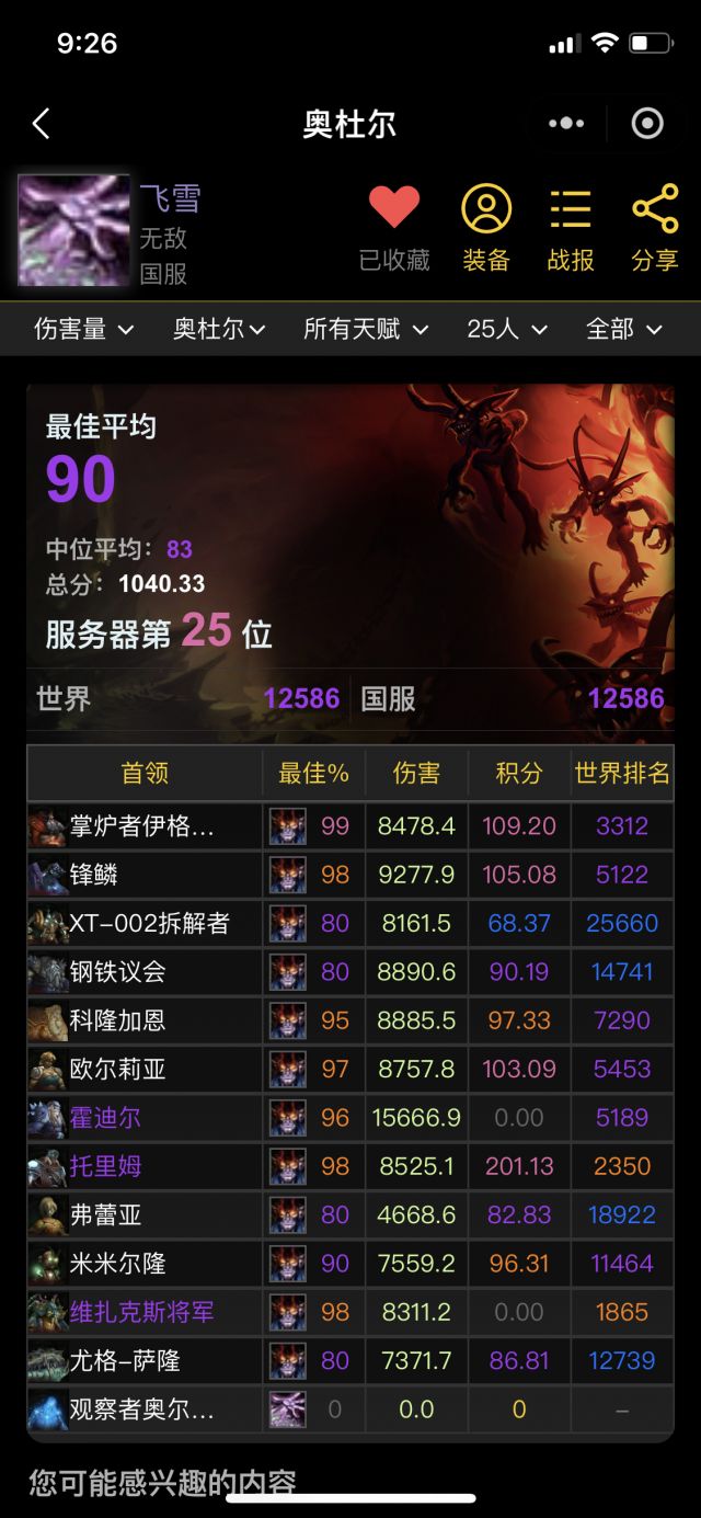 部落高分术士求25h全通速推 NGA玩家社区