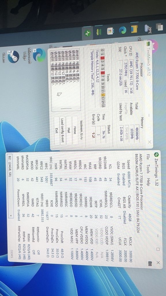 金百达 24*2 6800 的内存条稳不了 6000 NGA玩家社区