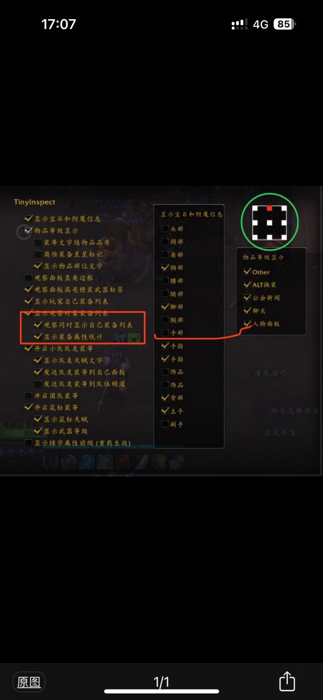 [界面分享] 大佬们，为啥我的Tinyinspect只在右边显示装等，左边不显示呢？ NGA玩家社区