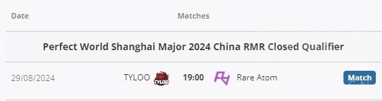 [赛事] TYLOO 将在亚洲 RMR 中对决 Rare Atom，TYLOO能赢吗？ NGA玩家社区