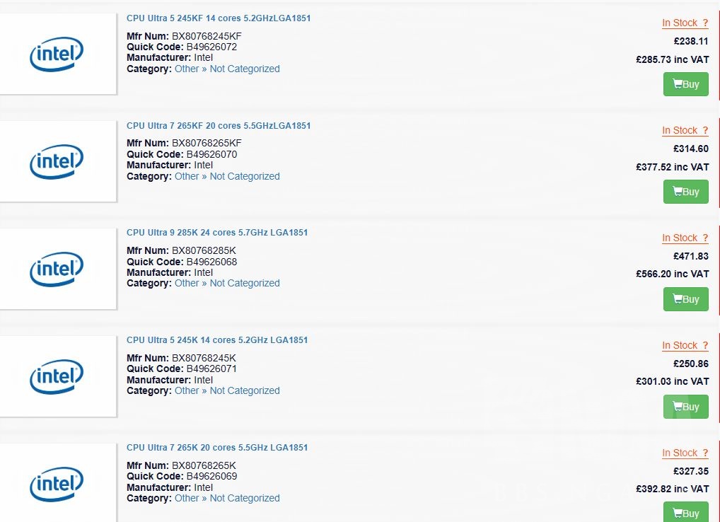 intel arrow lake桌面处理器首发价格泄露 NGA玩家社区