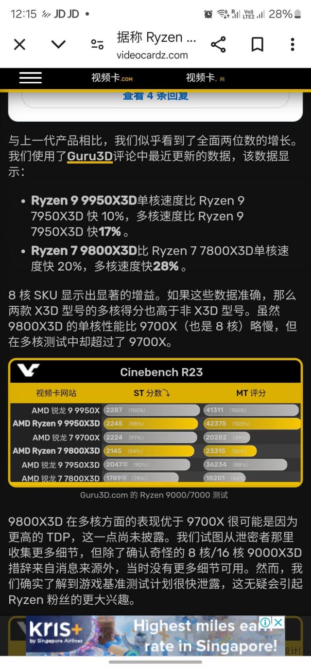 9800X3D跑分来了 NGA玩家社区