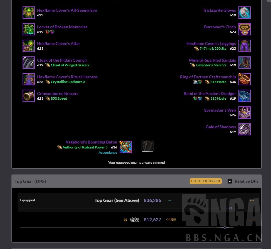 发下毁灭术使徒跟枯萎的单体及AOE模拟 差距没有些人说的那么大。 NGA玩家社区