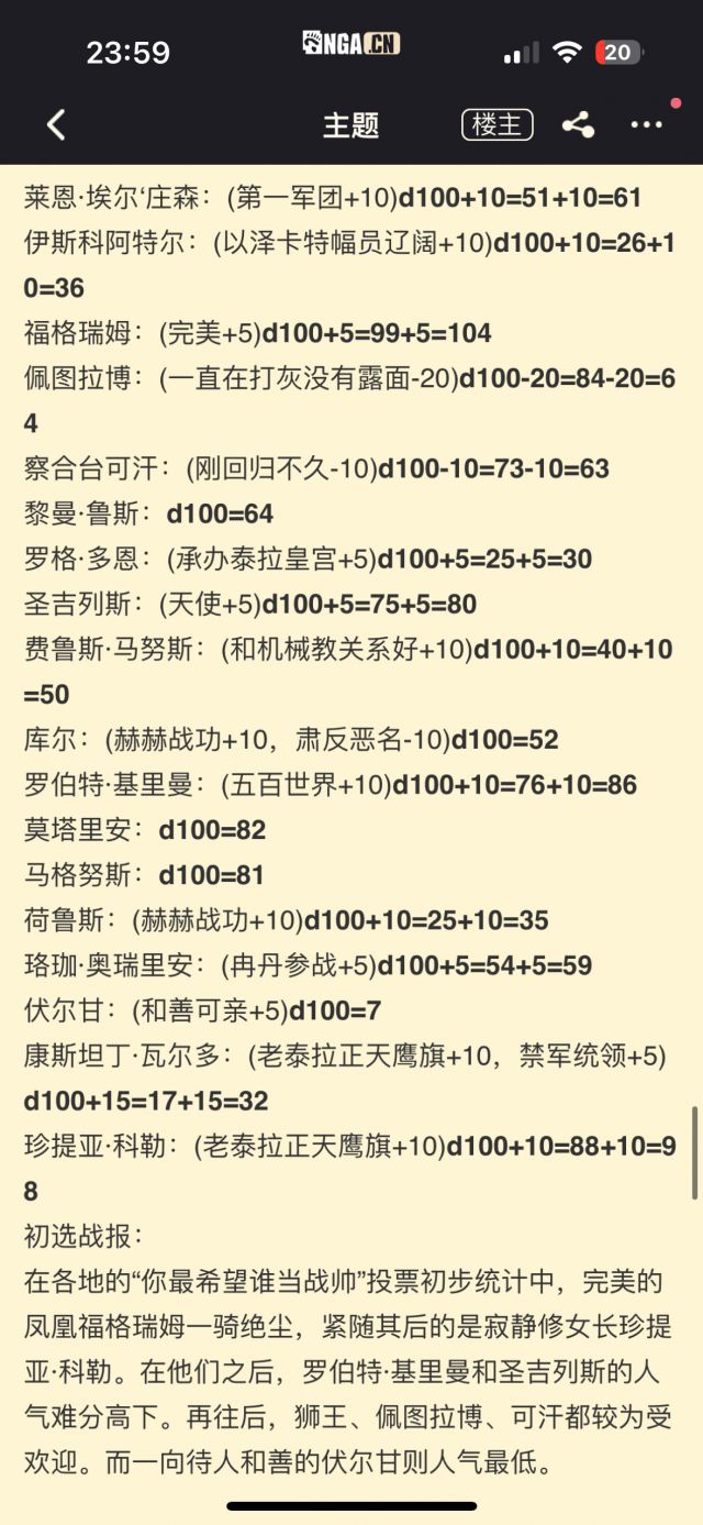 [安科/安价][战锤30K]第十一原体正在大远征的样子(进度：法比乌斯拜尔的完美生物实验室)(长期安价：国运事件池) NGA玩家社区