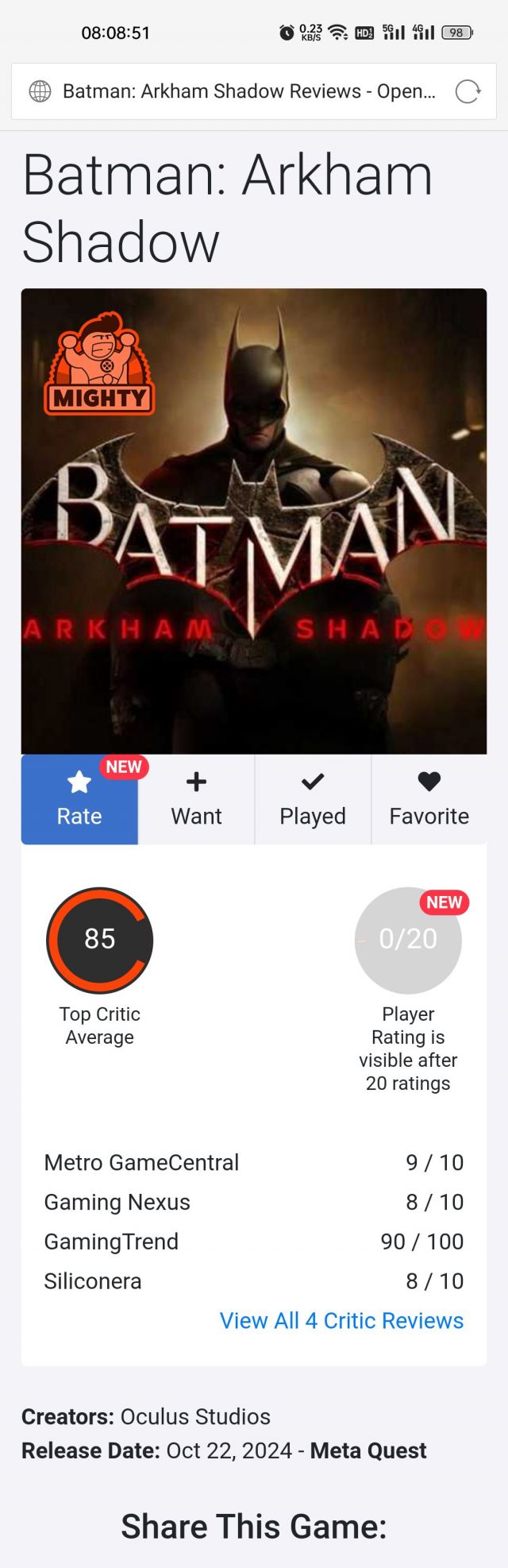 蝙蝠侠阿卡姆之影(VR)简单评测 NGA玩家社区