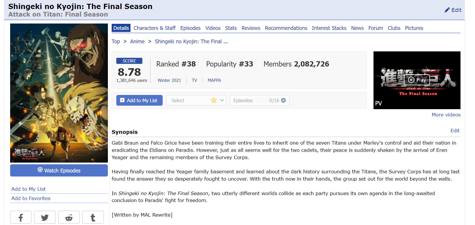 我推的孩子在MAL烂尾大赛中可能仅获季军，巨人王座地位依然无可动摇？ 178