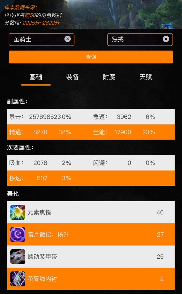 兄弟们，惩戒骑pvp做啥美化， 178