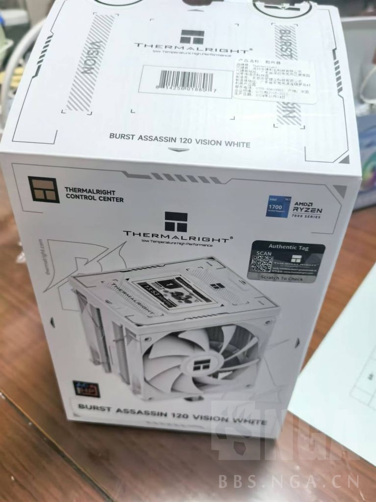 新发布的风冷利民 BA120 VISION WHITE到了 上机试了下还行。 178