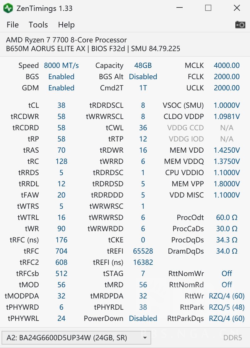 [作业贴] 老600系4槽板+雷IMC 7000系U的24*2 7800C36内存作业分享 NGA玩家社区