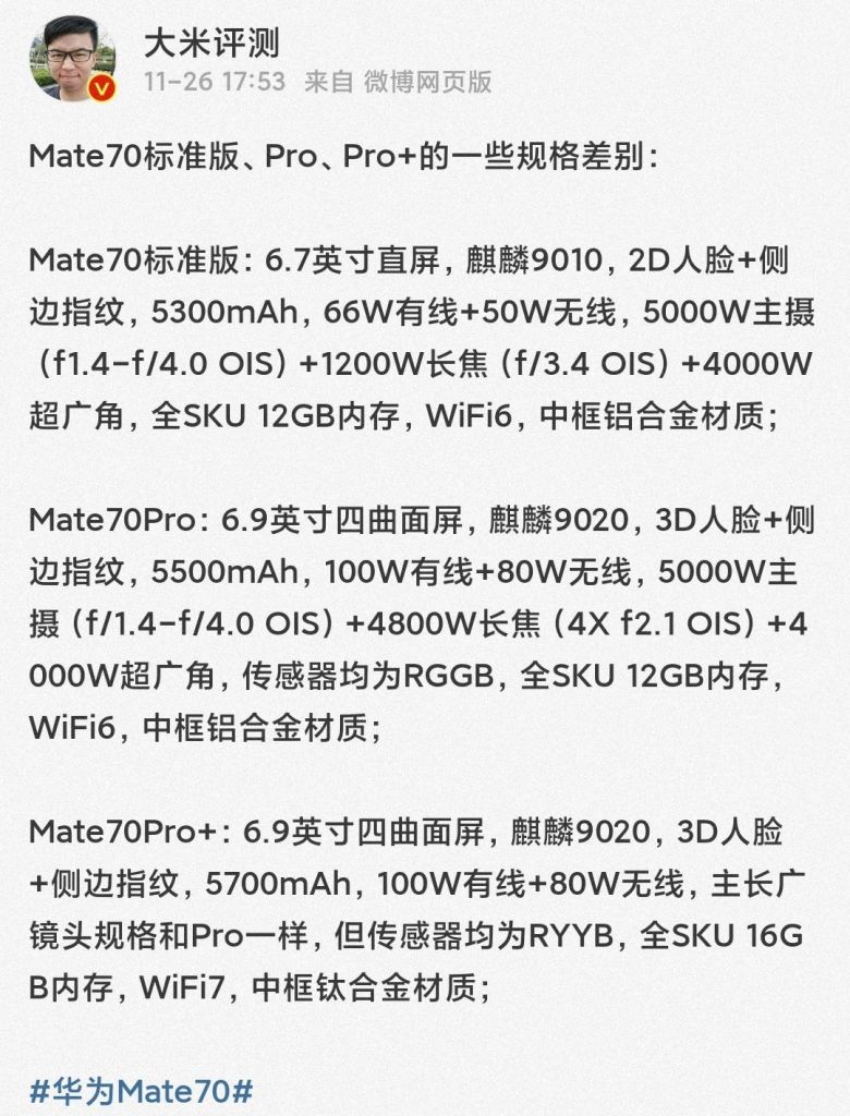 mate70等级分明 NGA玩家社区