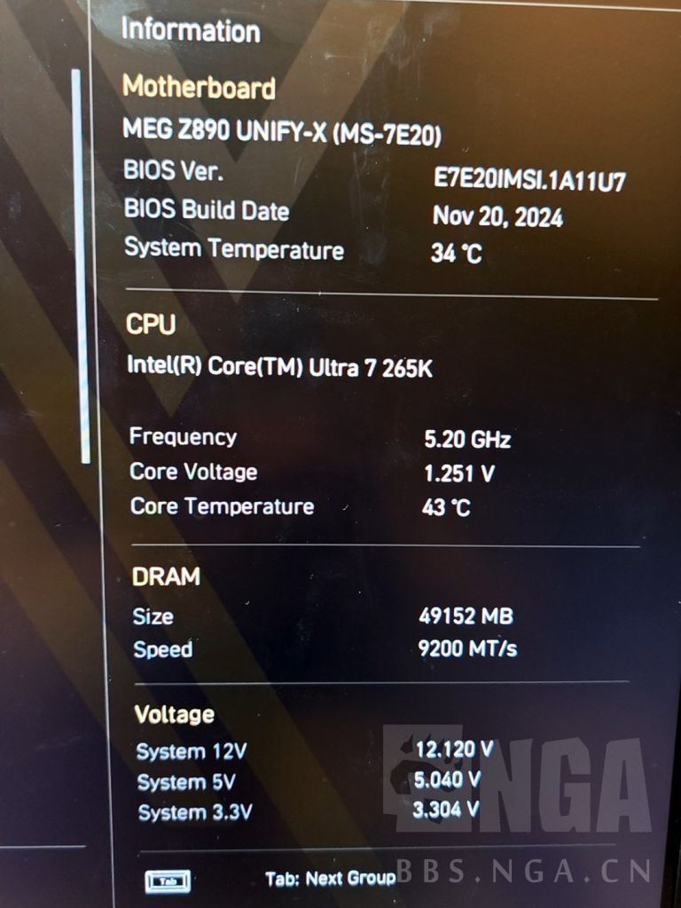 Ultra7 265K OC DDR5-9200MT/s NGA玩家社区