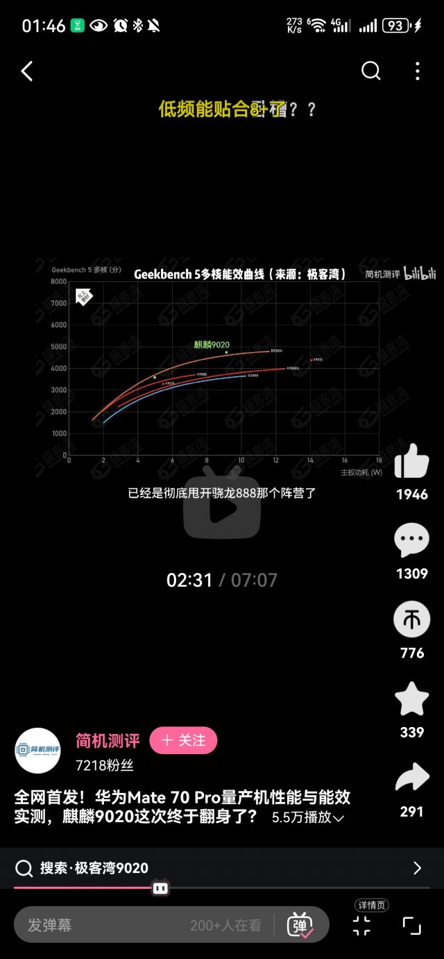 等下，麒麟9020摸到天机9200这件事有个恐怖的点 NGA玩家社区