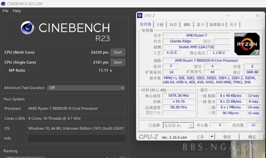 [硬件求助] 9800X3D R23 低分 NGA玩家社区