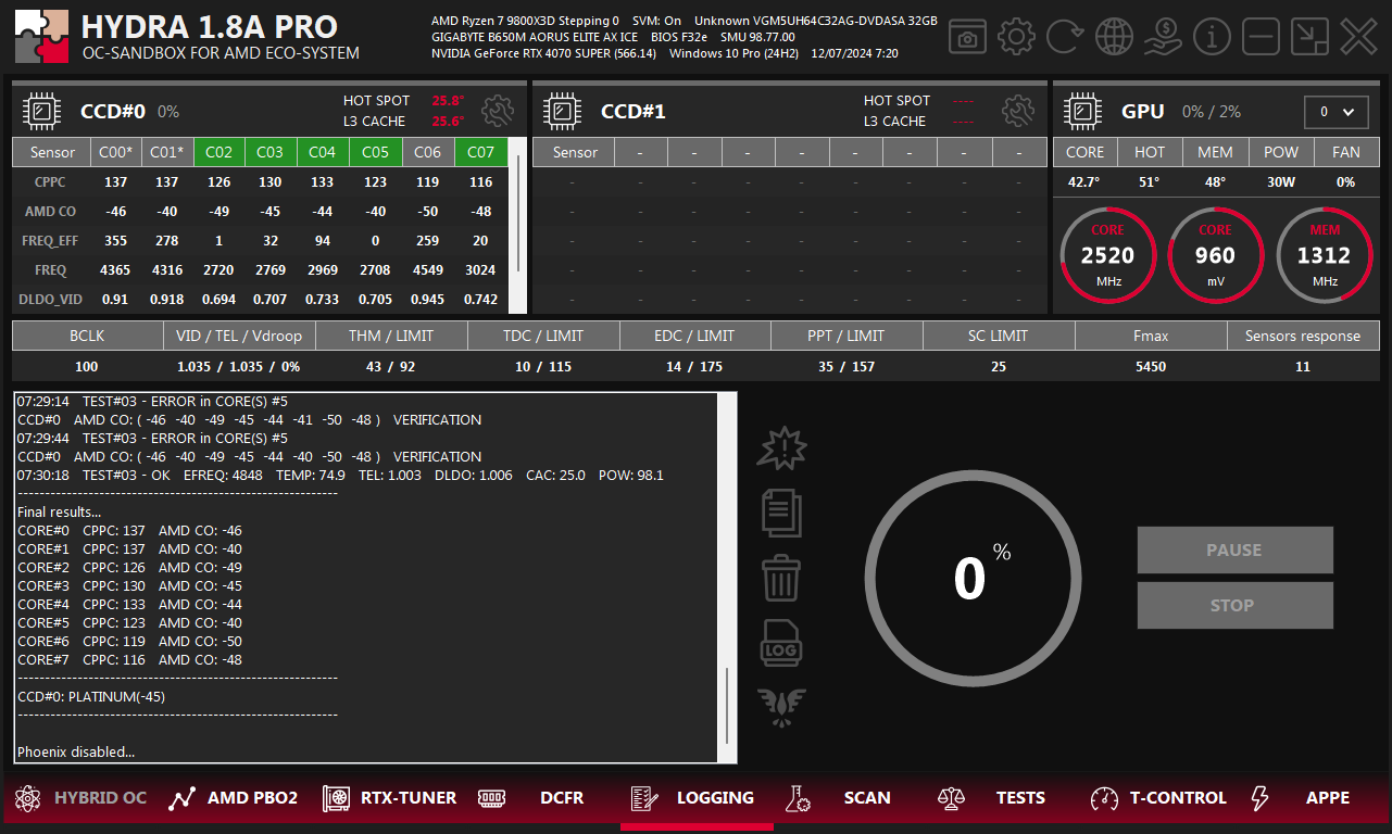 [已解决] 9800X3D PBO2调试一个月，死活拿不下24000分，还有这不动如山的VID和功耗。 NGA玩家社区