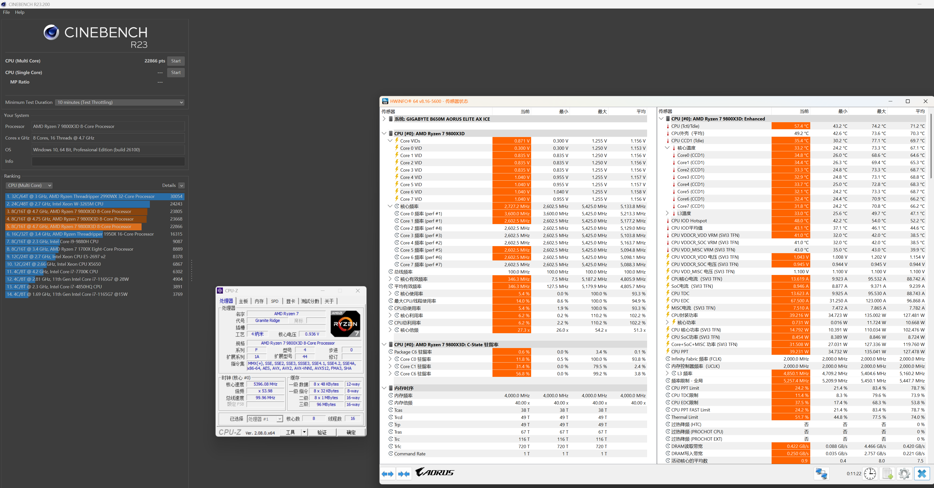 [已解决] 9800X3D PBO2调试一个月，死活拿不下24000分，还有这不动如山的VID和功耗。 NGA玩家社区