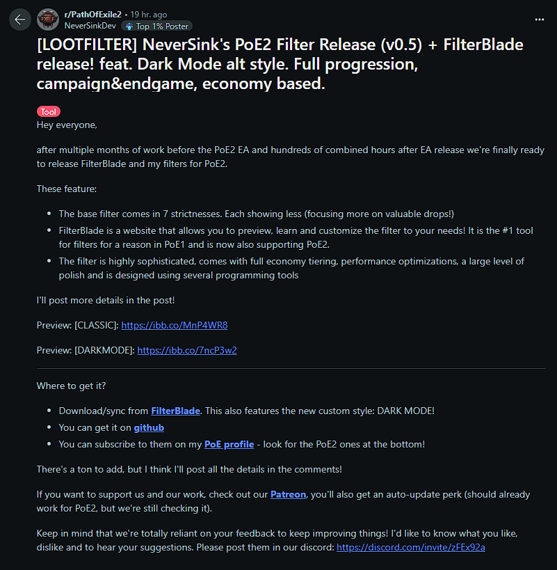 neversink过滤正式版更新了，有7档可选，filterblade也同步更新，可以自己修改过滤了 NGA玩家社区