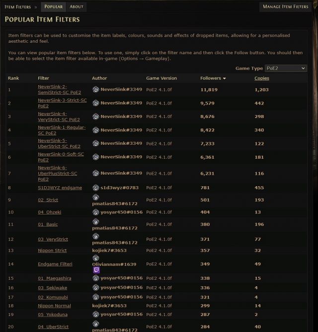 neversink过滤正式版更新了，有7档可选，filterblade也同步更新，可以自己修改过滤了 NGA玩家社区