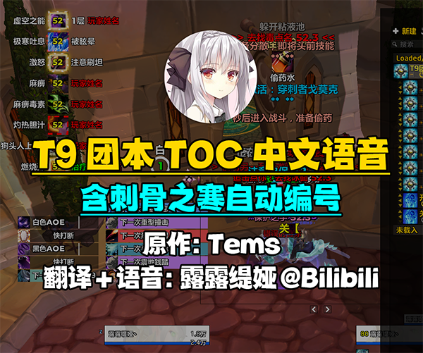 [汉化][WA代码][Tems]WLK T9团本监控中文版语音提示 | 双子技能播报 | 小强刺骨之寒编号 | 阵营冠军与双子血条着色 | 露露緹婭翻译&语音 | 4月26日更新 178